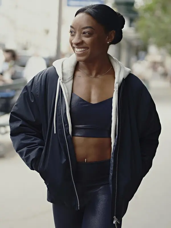 Athleta Sateen Bomber - Simone Navy | Editorialist